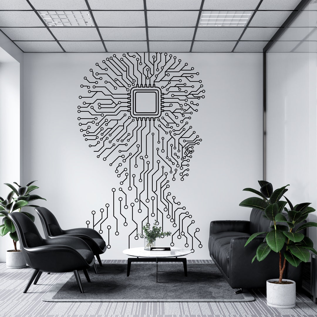 Circuit Board Wall Decal. Technology Wall Decal. Office Wall Decal ...