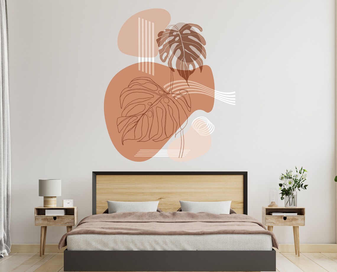 Boho Wall Decal/ Abstract Modern Wall Art/ Geometric Wall - Etsy