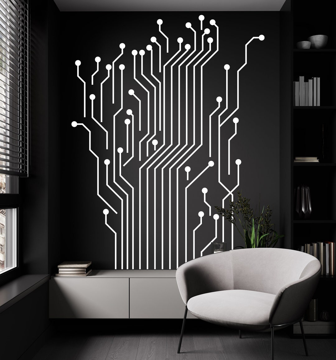 Circuit Board Wall Decal. Technology Wall Decal. Office Wall Decal ...