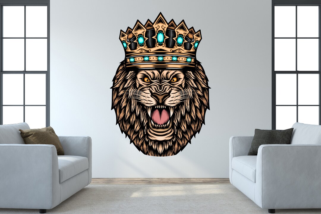 Lion Wall Decal/ Lion Wall Sticker/ Animal Wall Decal (K747) - Etsy