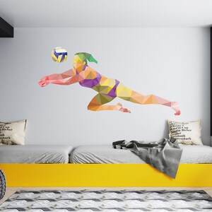Volleyball Wall Decal/ Volleyball Decor/ Sports Wall Decal/ Girls Room ...