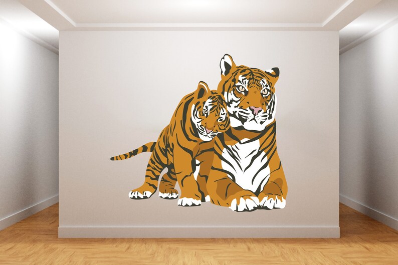Tiger Wall Decal/ Tiger Wall Sticker/ African Animal Decal/ - Etsy