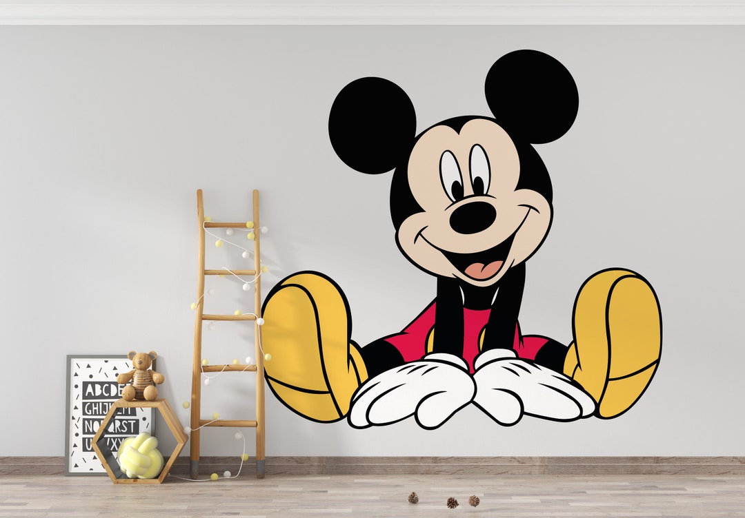 Mickey Mouse Wall Decal Cartoon Wall Decor for Kids Nursery (K1030) - Etsy