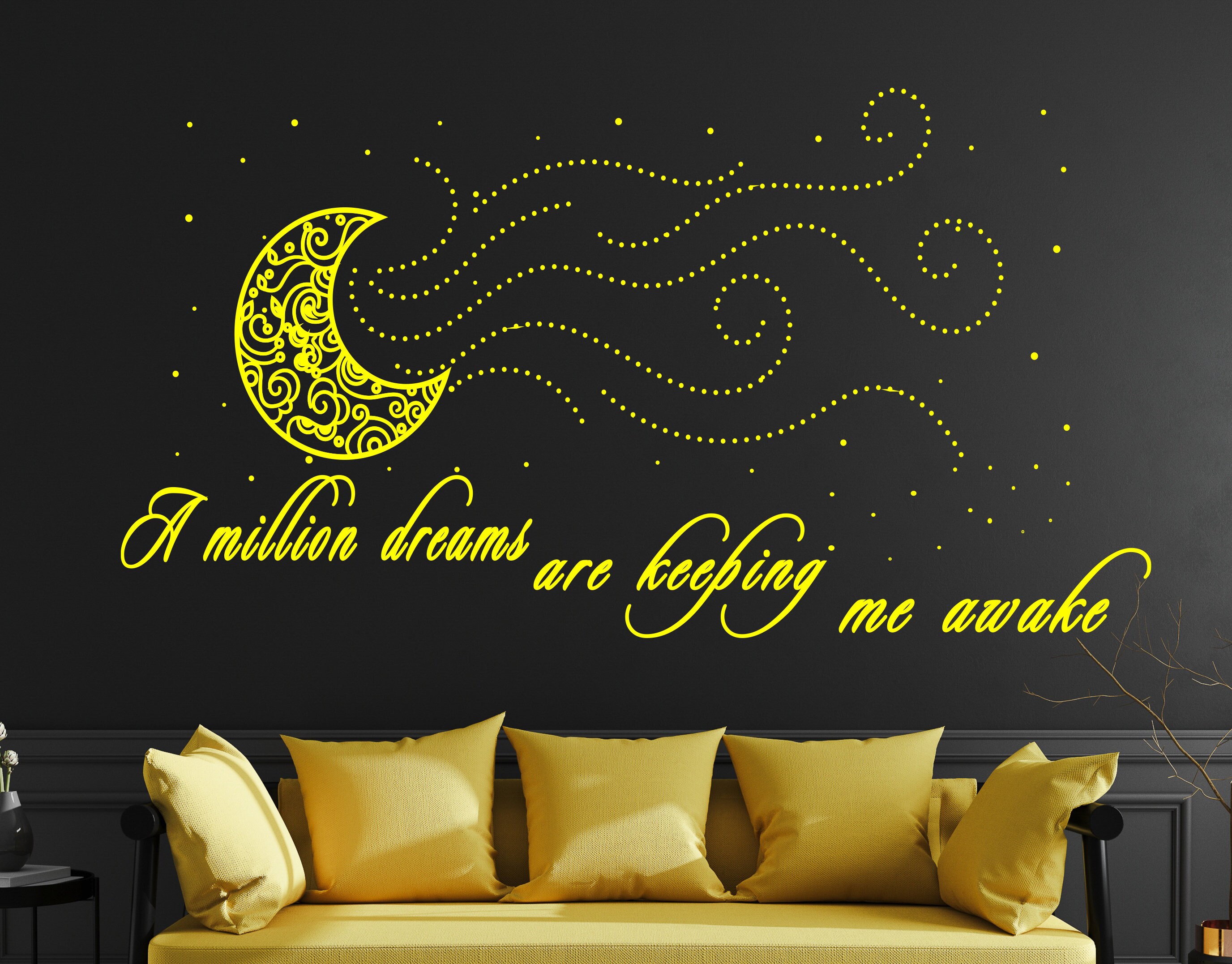 Sky Decor Moon & Stars Wall Decal/ Wall Decal Window Sticker/ Space ...