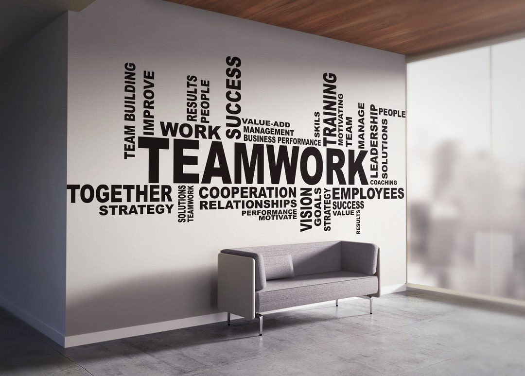 Office Wall Decal/ Business Wall Decal/ Teamwork Wall Decal/ (K1156) - Etsy