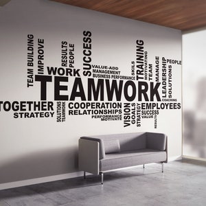 Office Wall Decal/ Business Wall Decal/ Teamwork Wall Decal/ (K1156) - Etsy