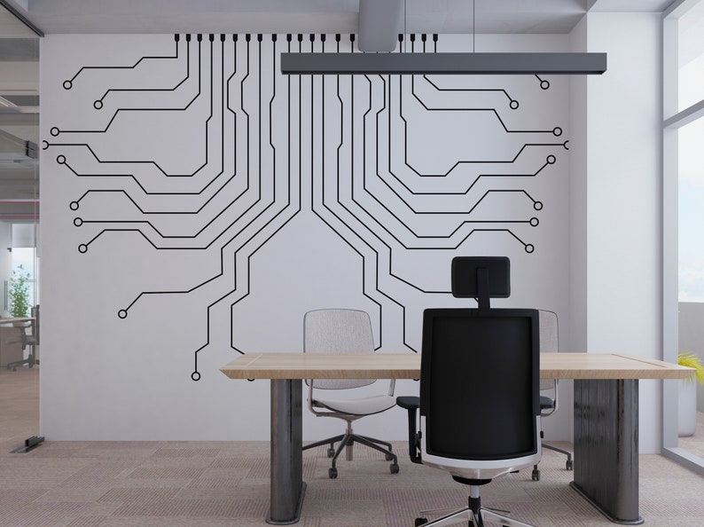 Circuit Board Wall Decal. Technology Wall Decal. Office Wall Decal ...