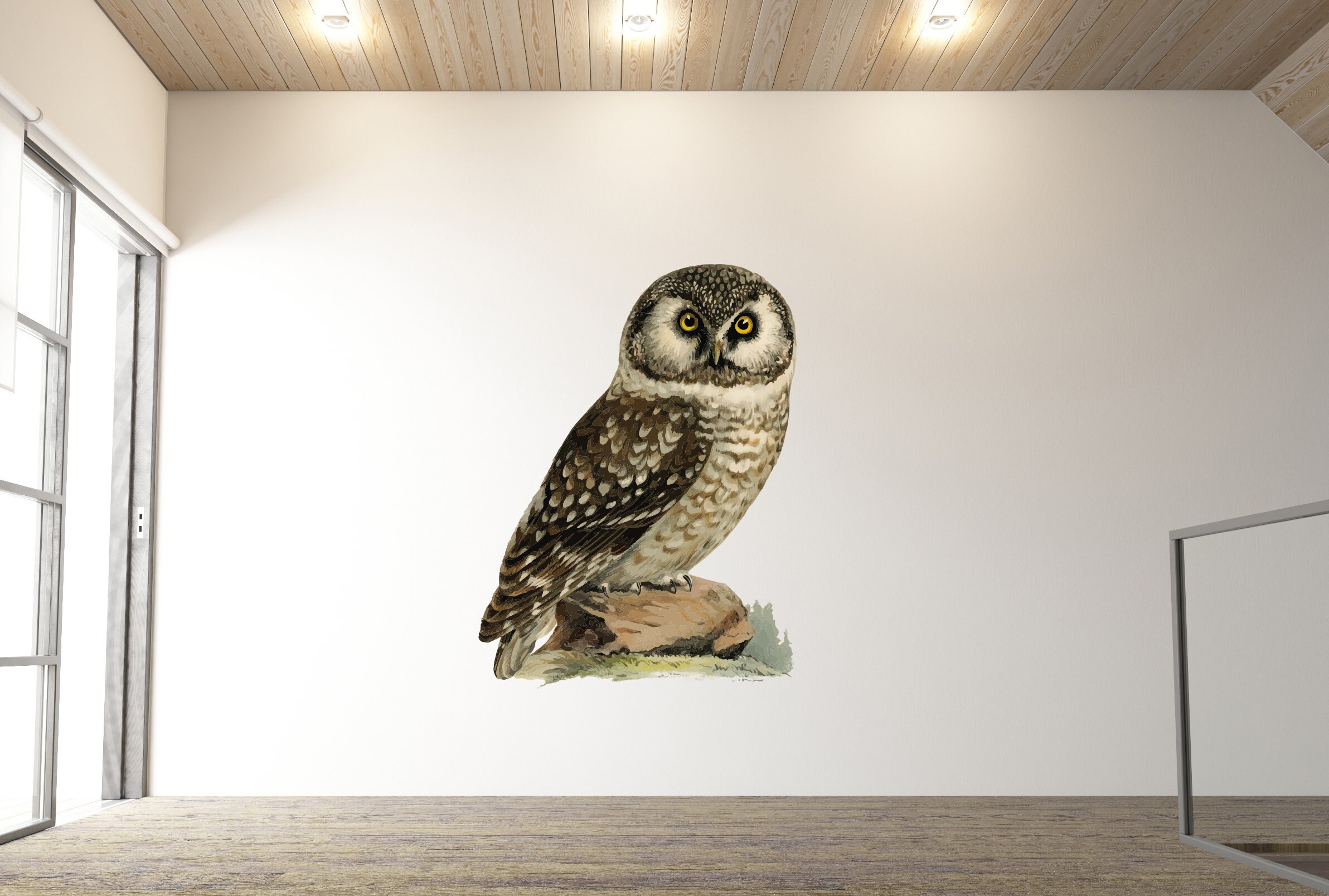 Owl Wall Decal/ Big Owl Wall Decal/ Bird Wall Decal/ Nature Wall Decal ...