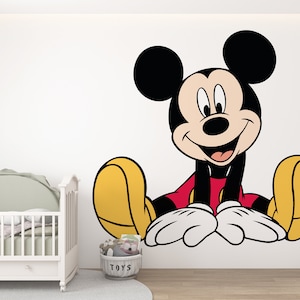 Mickey Mouse Wall Decal Cartoon Wall Decor for Kids Nursery (K1030) - Etsy