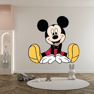 Mickey Mouse Wall Decal Cartoon Wall Decor for Kids Nursery (K1030) - Etsy