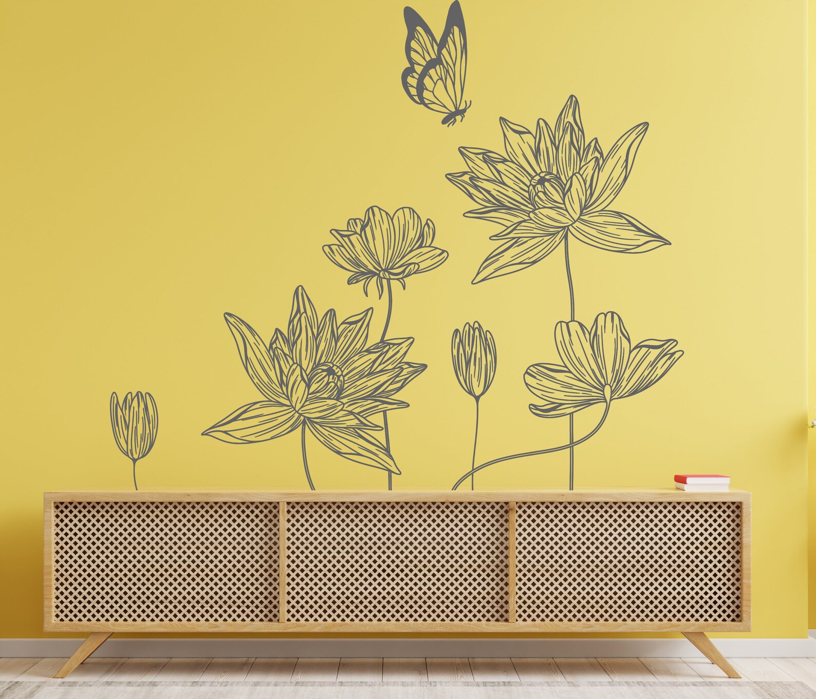 Flowers Wall Decal/ Flowers Wall Decal/ Flower Decals Wall - Etsy
