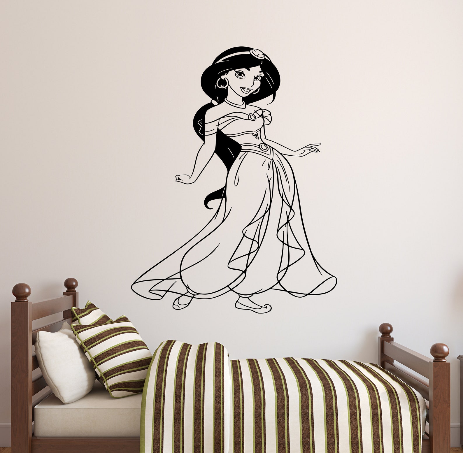 Aladdin Wall Decal/ Jasmine Wall Decal/ Disney Princess Wall - Etsy