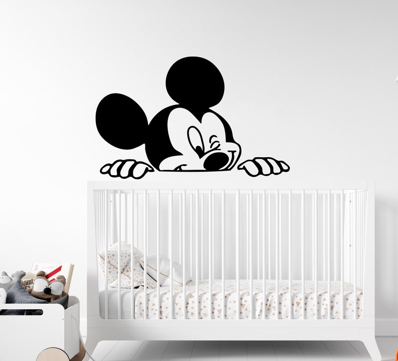 Mickey Mouse Wall Decal Cartoon Wall Decor for Kids Nursery (K209) - Etsy