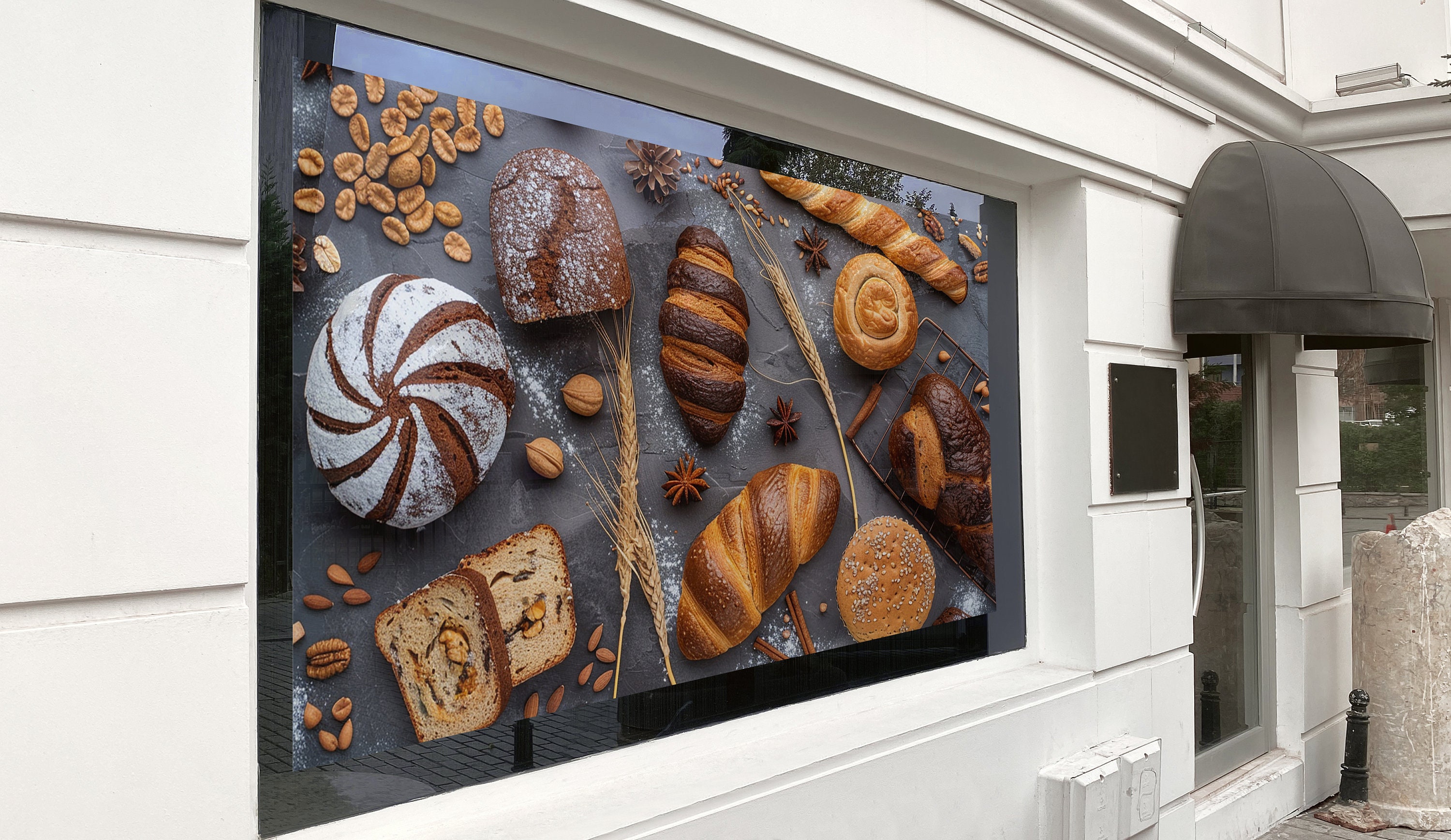 Bakery Wall Mural/ Kitchen Wall Mural/ Colorful Wall Mural/ Bakery Wall ...