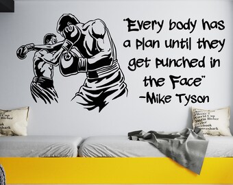 Boxing Wall Decor Custom Gloves Boxer Stickers Bedroom Sport - Etsy