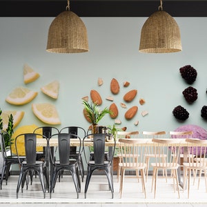 Ice Cream Wall Mural/ 3D Ice Cream Wallpaper/ Ice Cream Wall Art/ Café ...
