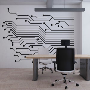 Circuit Board Wall Decal. Technology Wall Decal. Office Wall - Etsy