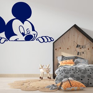 Mickey Mouse Wall Decal Cartoon Wall Decor for Kids Nursery | Etsy