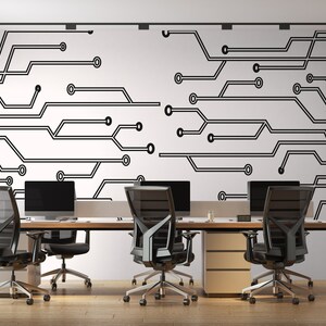 Circuit Board Wall Decal. Technology Wall Decal. Office Wall Decal ...