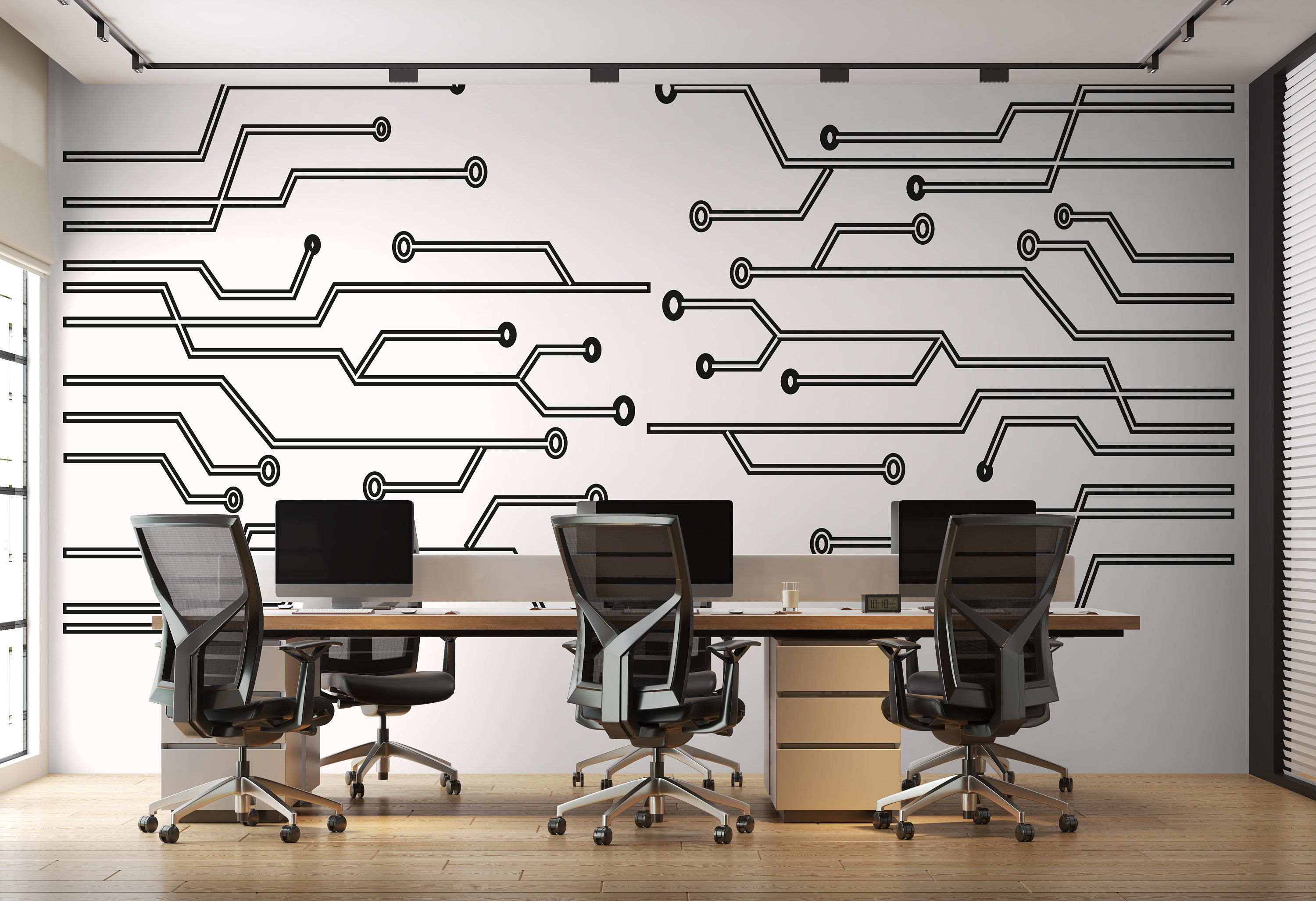 Circuit Board Wall Decal. Technology Wall Decal. Office Wall Decal ...
