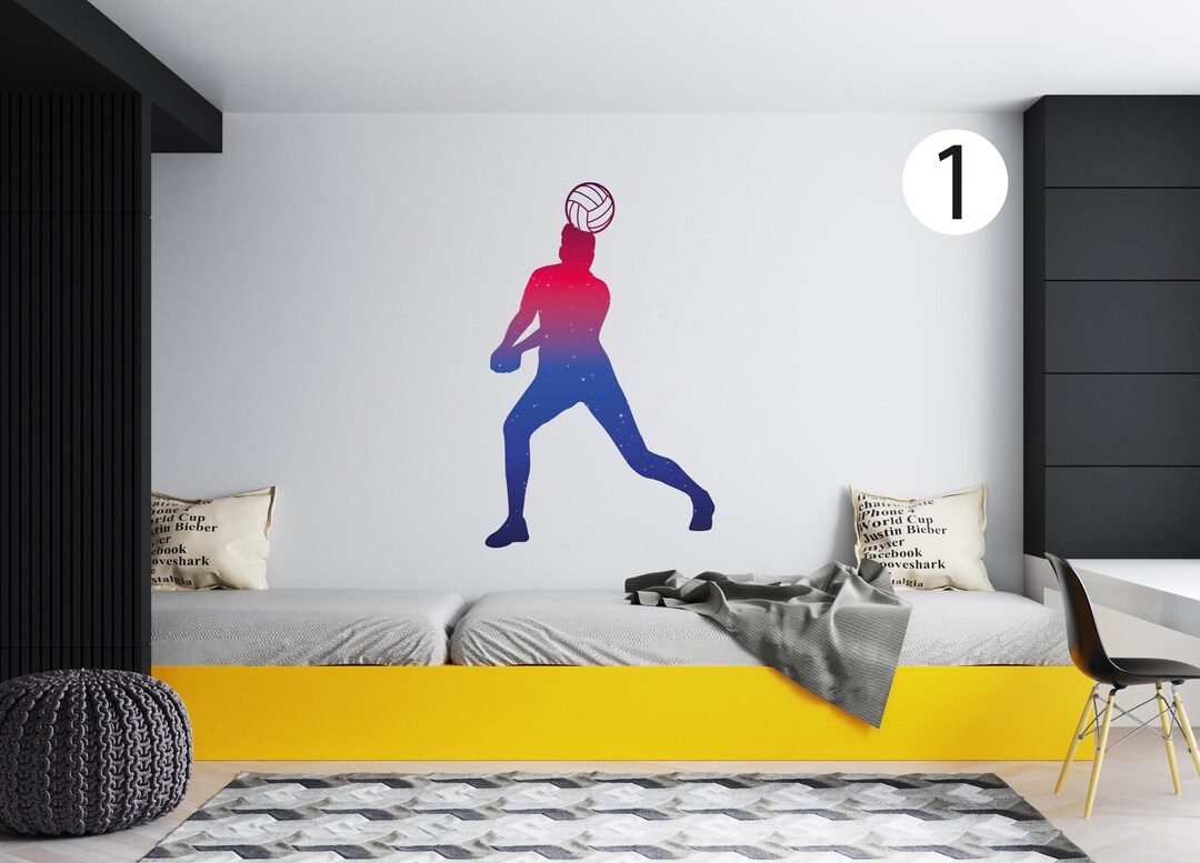 Volleyball Wall Decal/ Volleyball Décor/ Boys Room Decal/ Volleyball ...