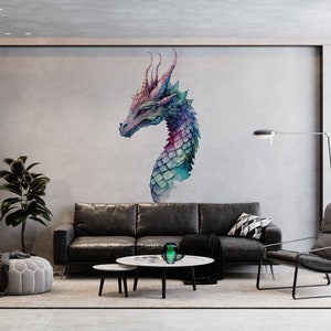 Dragon Wall Decal/ Fantasy Wall Decal/ Chinese Dragon Wall Decal ...