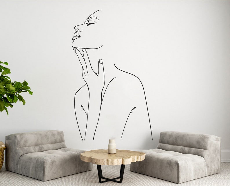 Woman Wall Decal. Abstract Woman Wall Decal. Beautiful Woman Wall Decal ...