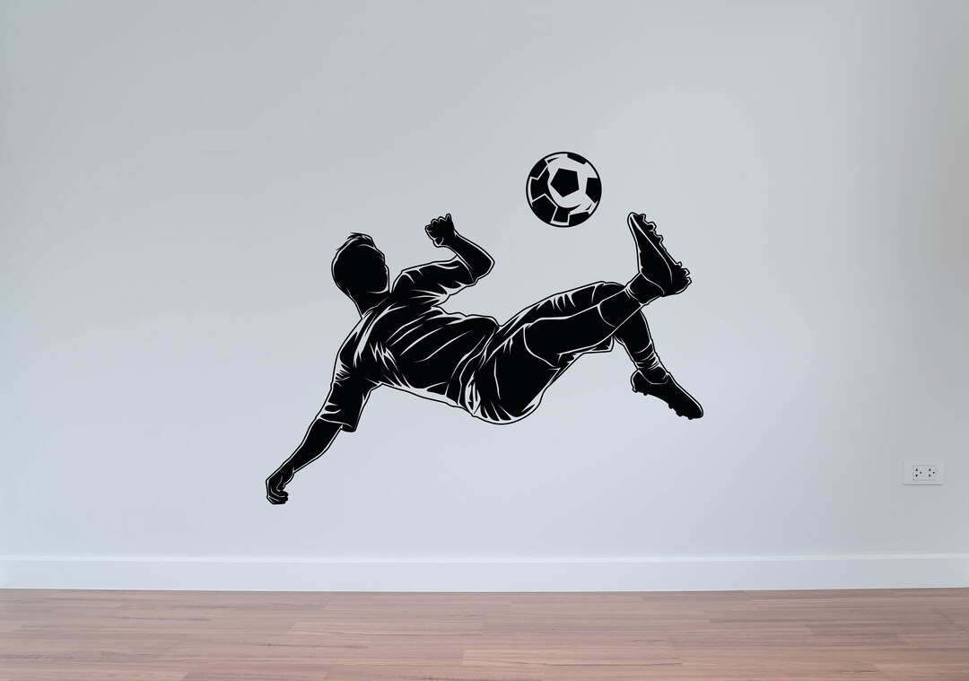 Soccer Decal/soccer Player Wall Decal/ Custom Soccer Name Decal ...