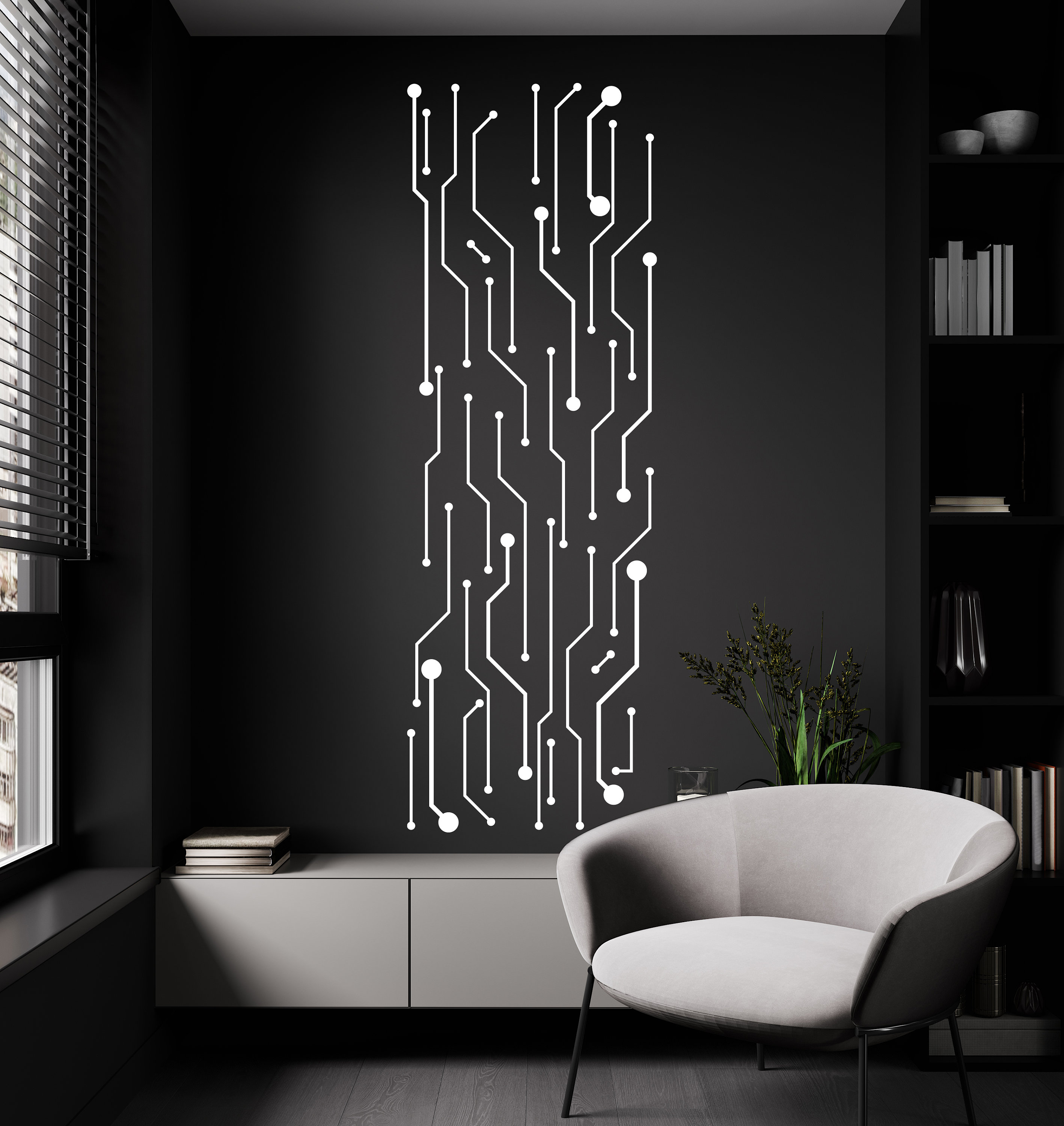 Circuit Board Wall Decal. Technology Wall Decal. Office Wall - Etsy