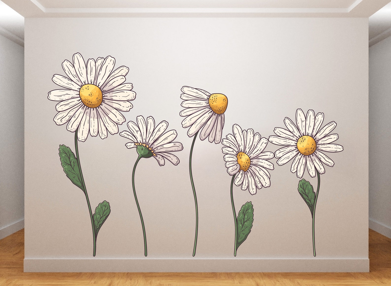 Flower Wall Decal/ Flowers Wall Decal/ Flower Decals Wall Decor ...