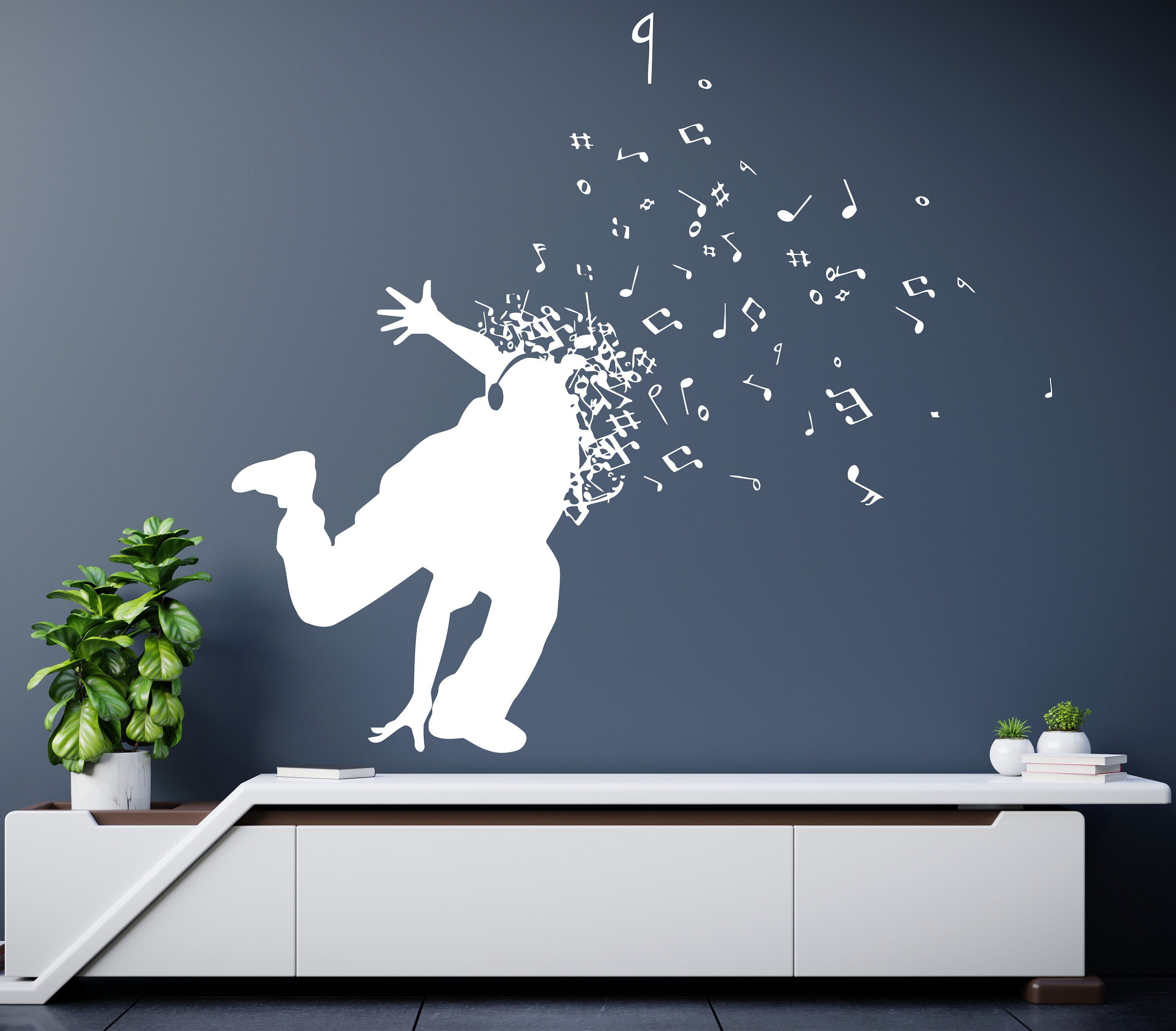 Music Wall Decal Music Notes Wall Sticker Music Wall Decor - Etsy