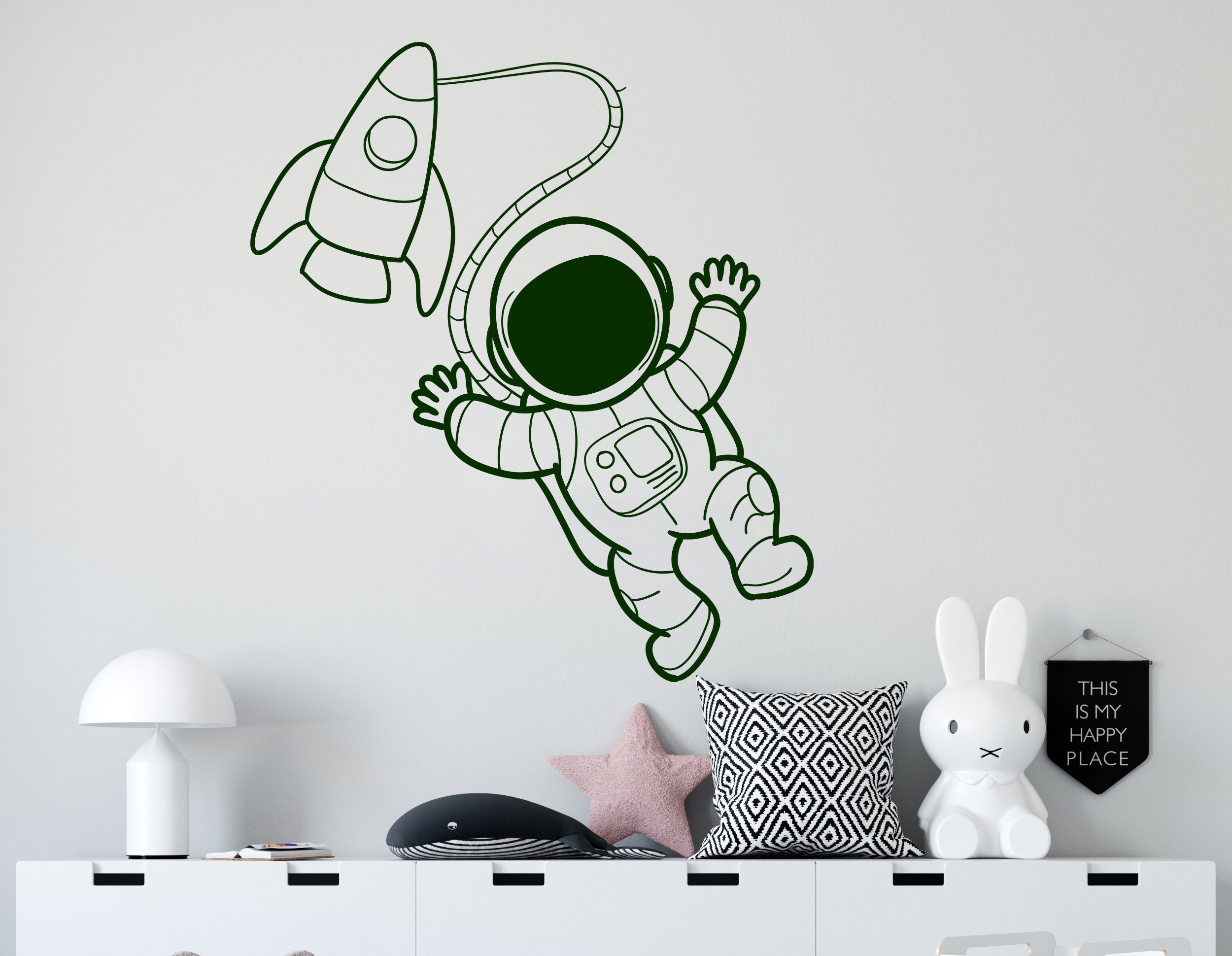 Astronaut Wall Decal/ Decal for Nursery/ Space Wall Decal/ | Etsy
