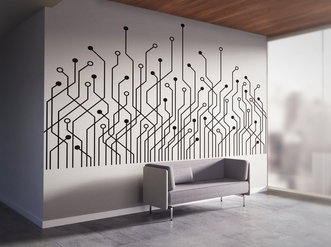 Circuit Board Wall Decal. Technology Wall Decal. Office Wall Decal ...