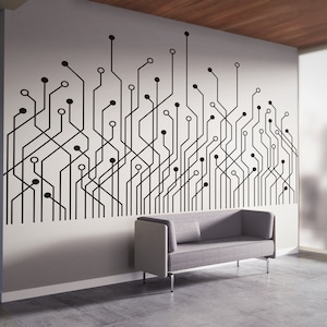 Circuit Board Wall Decal. Technology Wall Decal. Office Wall Decal ...