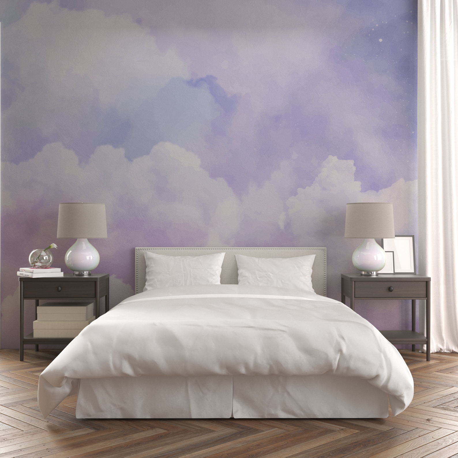 Sky Wall Mural/ Clouds Wall Mural/ Blue Sky Photo Wallpaper/ - Etsy