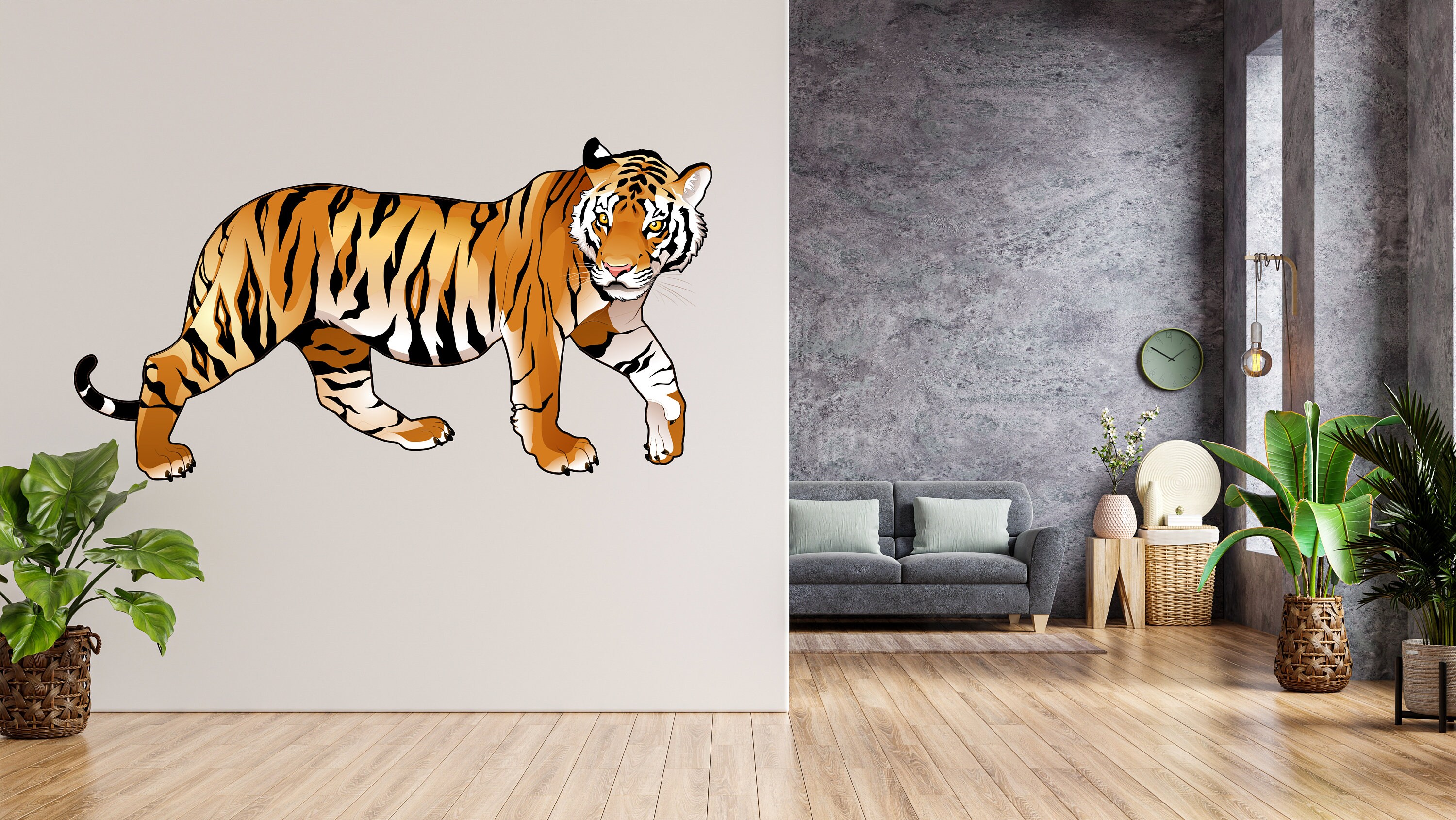 Tiger Wall Decal/ Tiger Wall Sticker/ African Animal Decal/ - Etsy