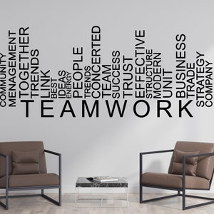 Office Wall Decal Teambuilding Wall Sticker Teamwork Office | Etsy