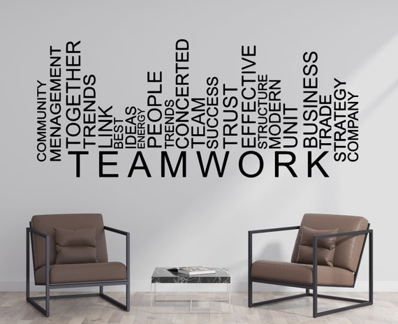 Office Wall Decal Teambuilding Wall Sticker Teamwork Office | Etsy