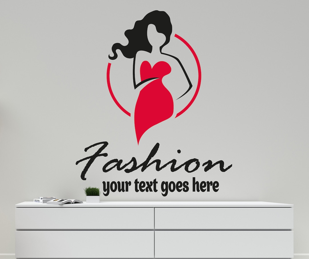Fashion Wall Decal/ Clothes Store Sticker. Sticker on the Door. Glass ...