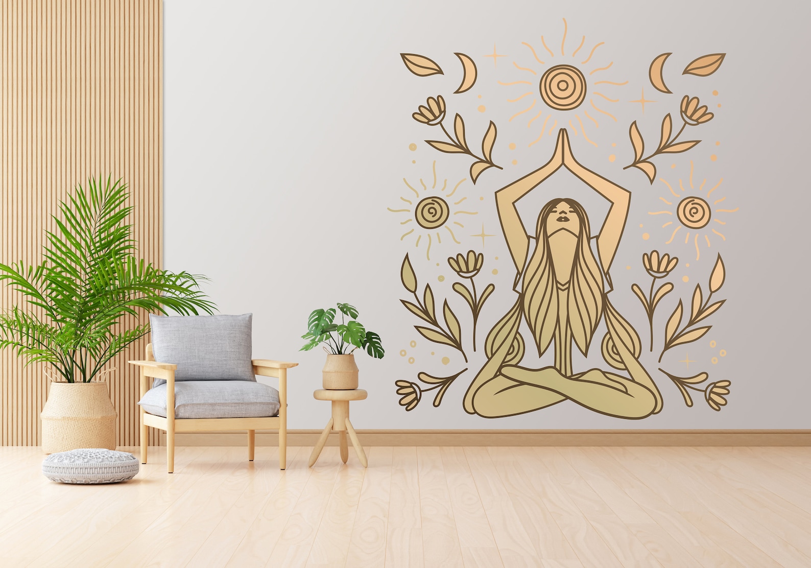 Yoga Wall Decal/ Mandala Wall Decal/ Yoga Studio Decor/ - Etsy