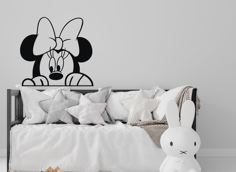 Minnie Mouse Wall Decal Cartoon Wall Decor for Kids Nursery - Etsy