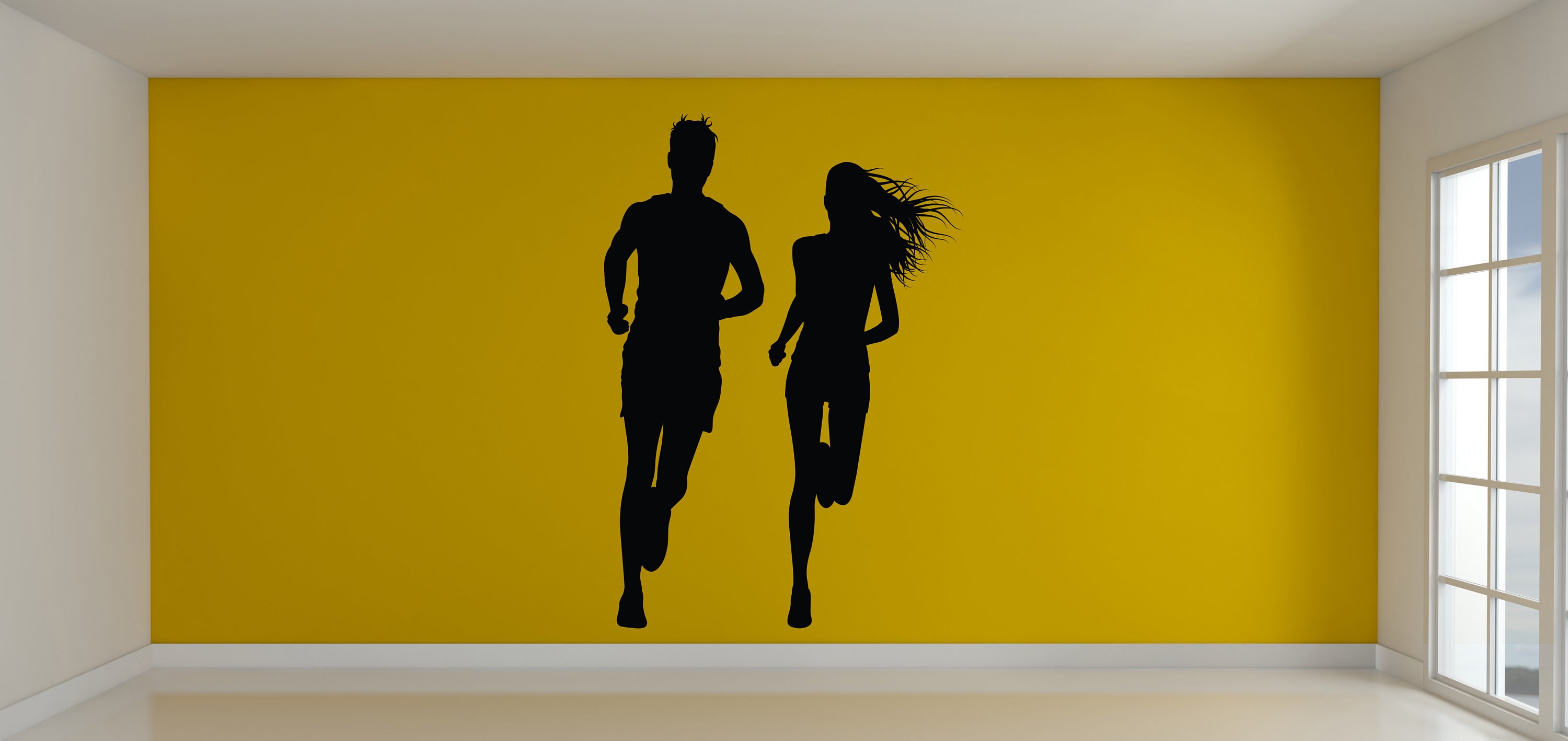 Sports Girls Wall Decal. Sports Boy Wall Decal .girl Running | Etsy