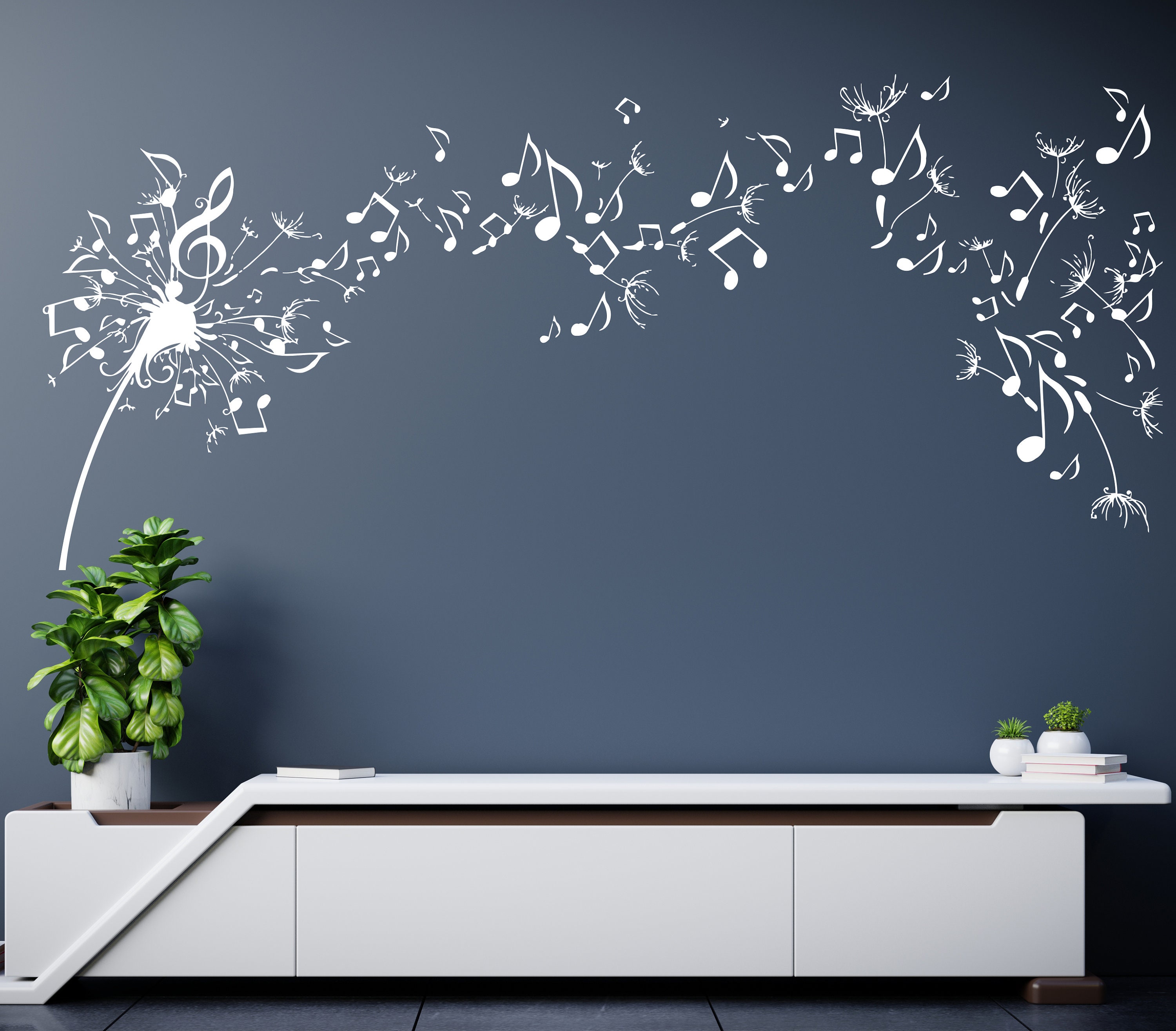 Music Wall Decal Music Notes Wall Sticker Music Wall Decor - Etsy