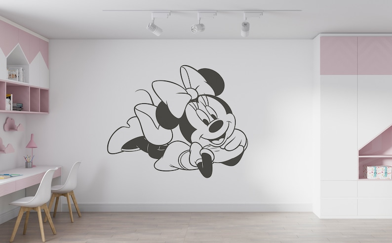 Minnie Mouse Wall Decal Cartoon Wall Decor for Kids Nursery - Etsy