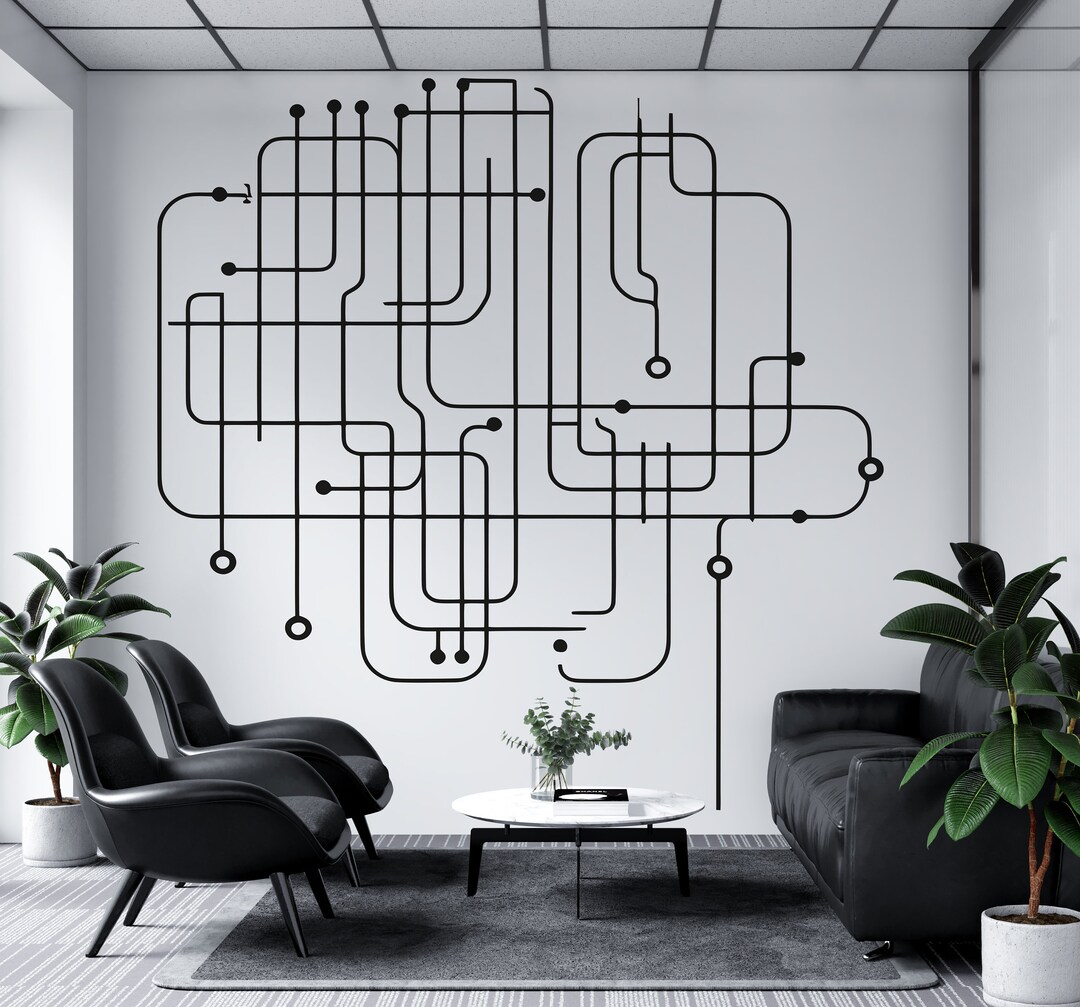 Circuit Board Wall Decal. Technology Wall Decal. Office Wall Decal ...