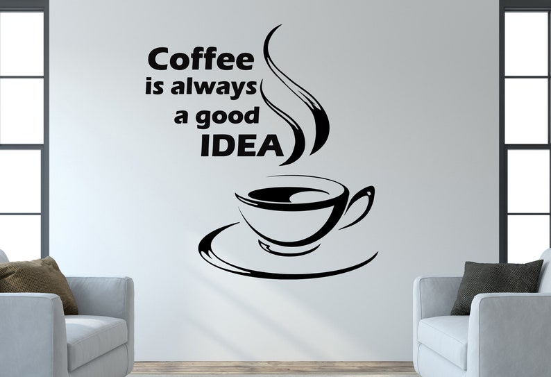 Coffee Wall Decal/ Custom Coffee Wall Decal/ Coffee Wall Art/ | Etsy