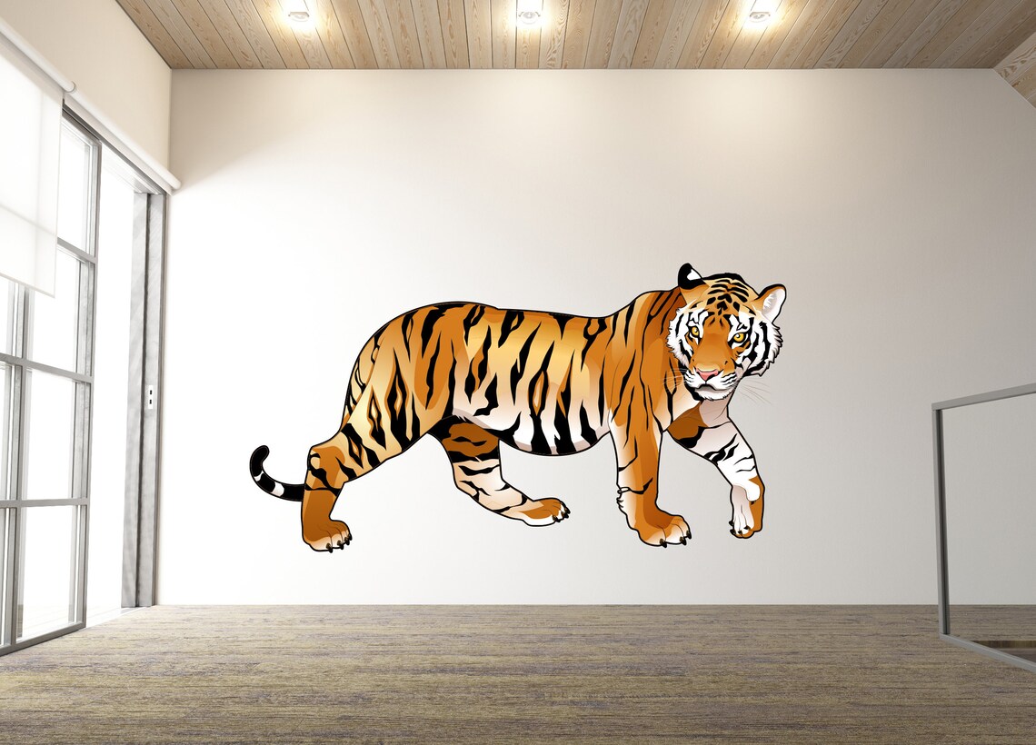 Tiger Wall Decal/ Tiger Wall Sticker/ African Animal Decal/ - Etsy