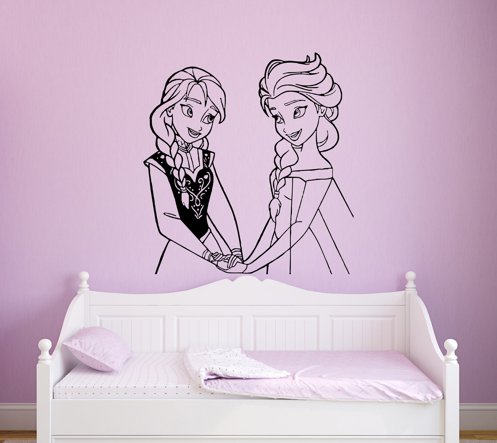 Frozen Wall Decal Princess Elsa and Anna Wall Decor for Girls Bedroom ...