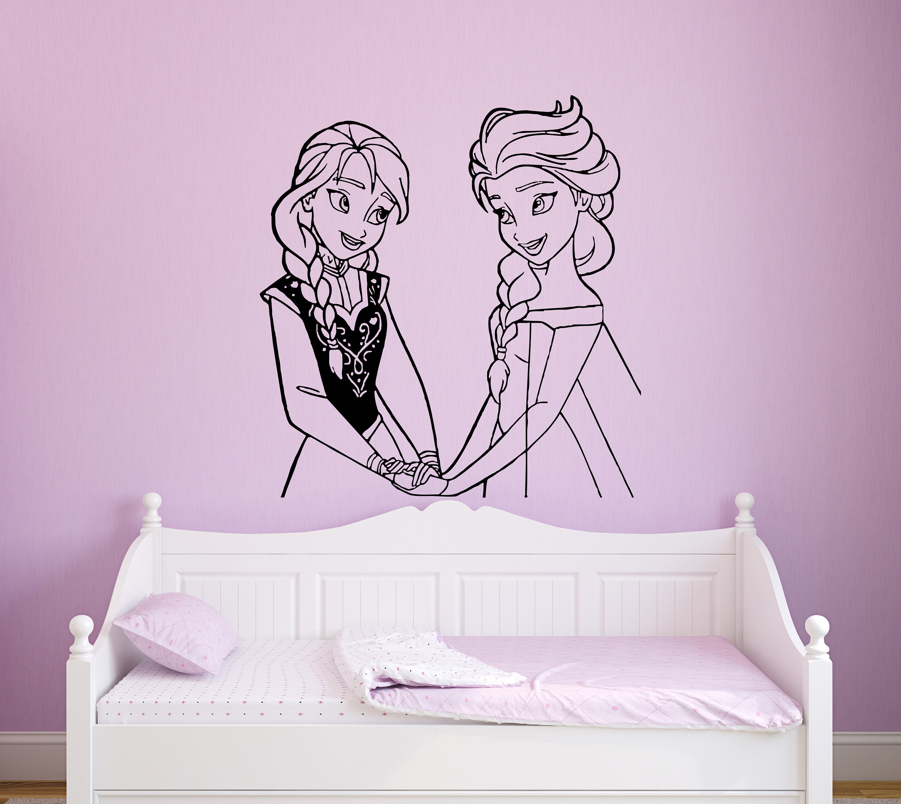 Frozen Wall Decal Princess Elsa and Anna Wall Decor for Girls - Etsy
