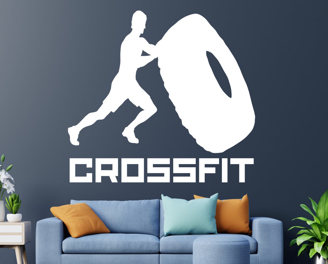 Crossfit Decal. Workout Decal.crossfit Wall Decal.sport Wall - Etsy